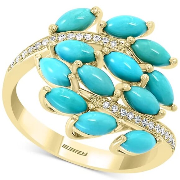 Effy | Jewelry | Certified Warranty Effy 28 Cwt Turquoise Gem Diamond ...